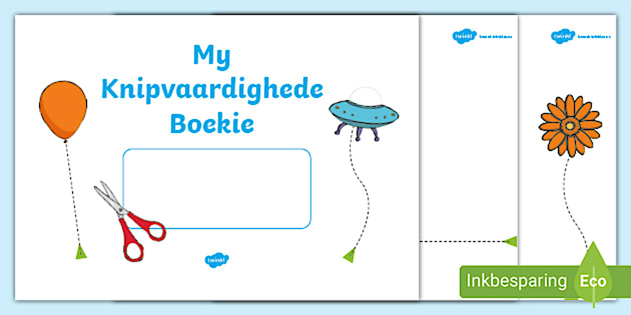 Voorskool - Vaardighede - Knipvaardighede Aktiwiteitboekie