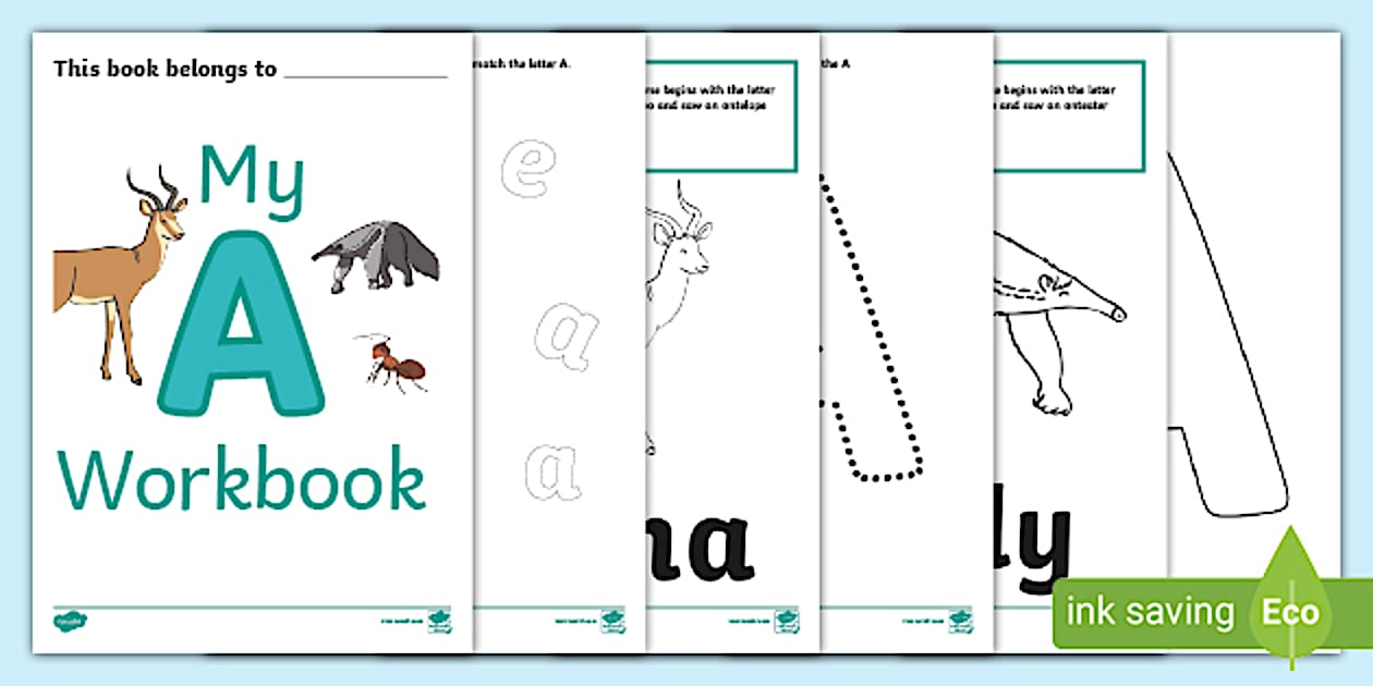 My Workbook with Letter A Pictures - KS1 Resources - Twinkl