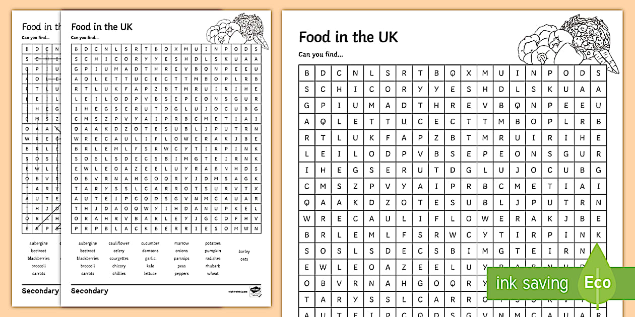 Grown in the UK Word Search (teacher made) - Twinkl