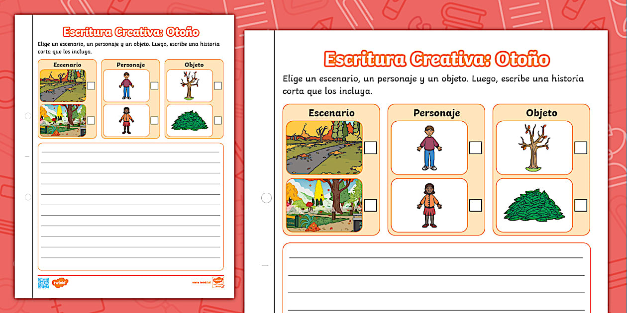 Guía de Trabajo: Escritura Creativa - Otoño (teacher made)