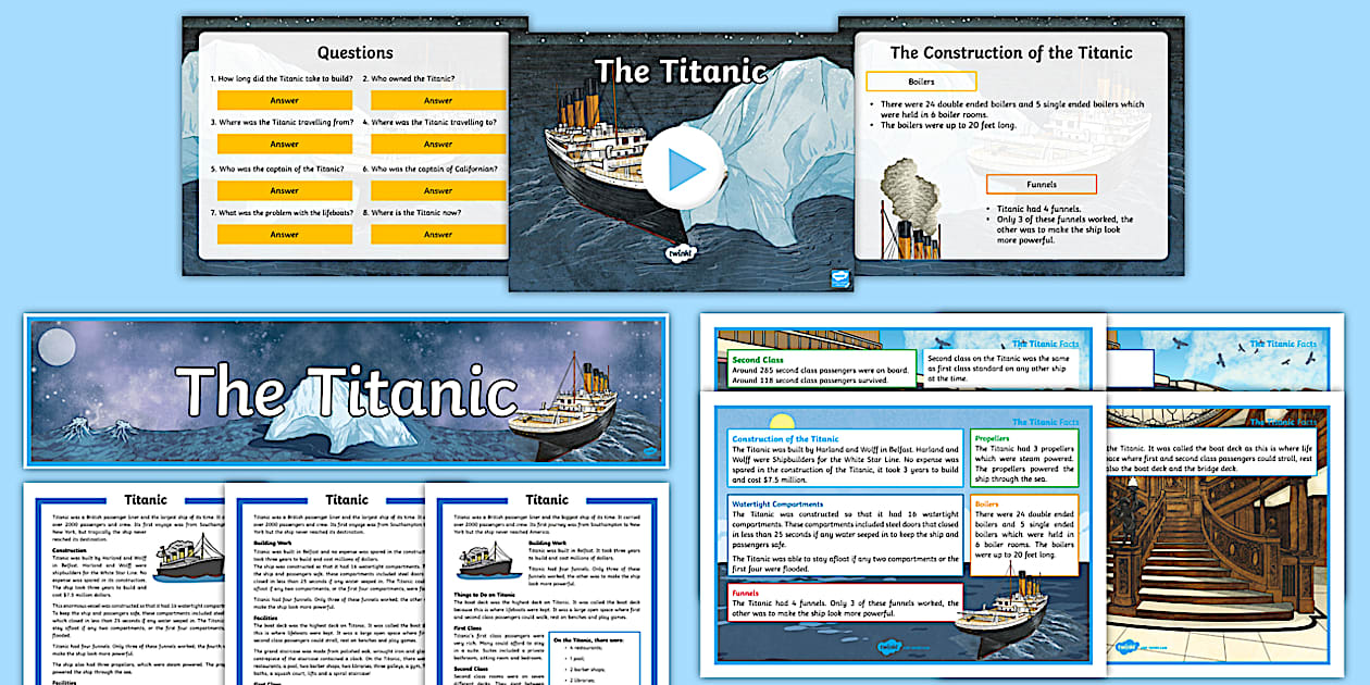 The Sinking of the Titanic Anniversary KS2 Resource Pack