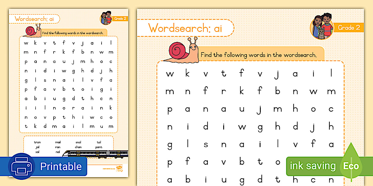 Grade 2: AI Words Phonics Wordsearch | Twinkl South Africa