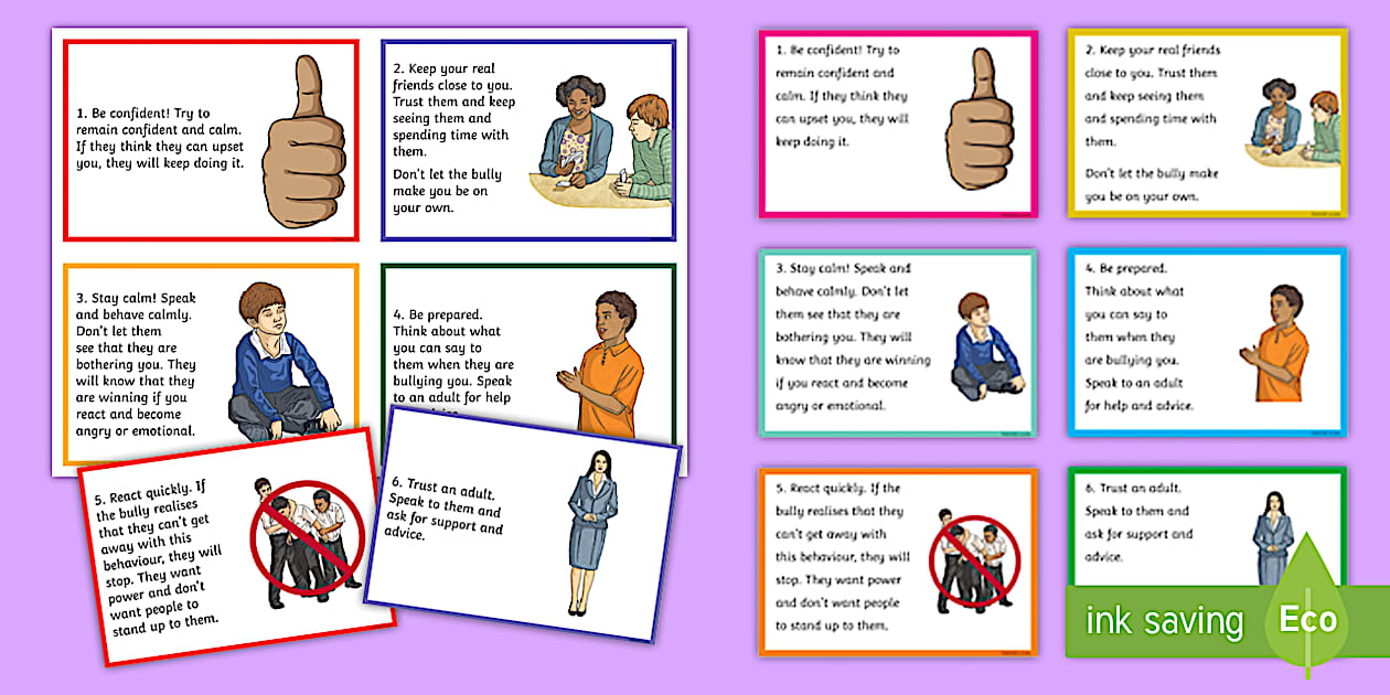 How to Deal with Bullying Flashcards | Primary - Twinkl
