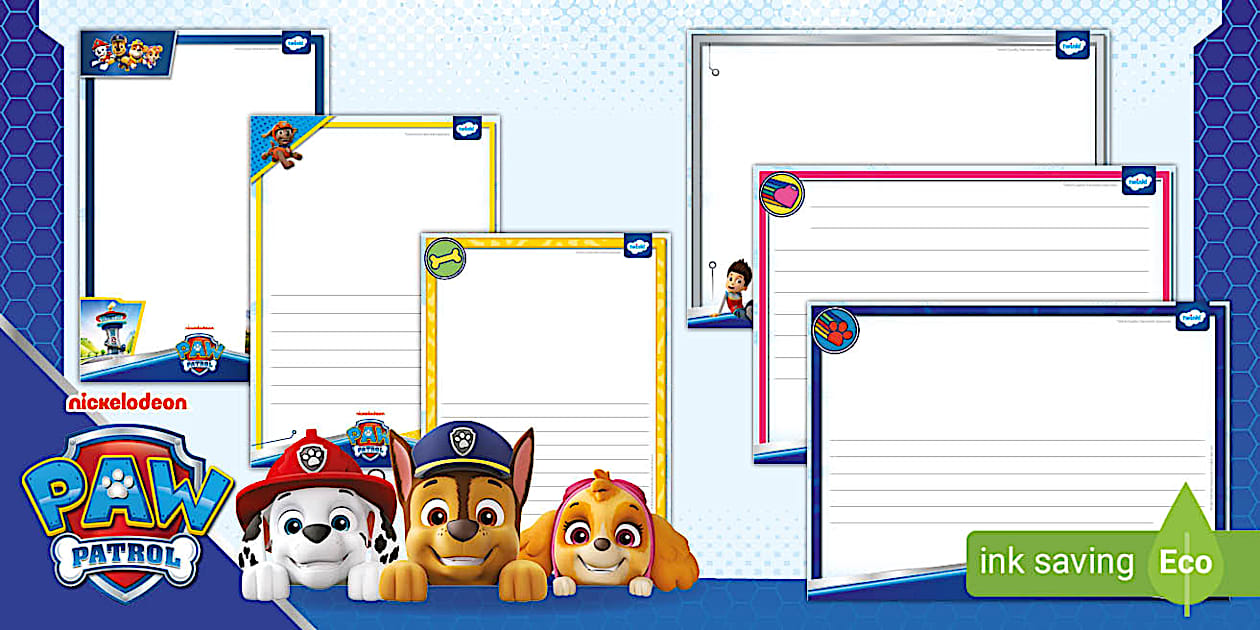 FREE! - Paw Patrol Page Borders | Paramount | Twinkl Resources
