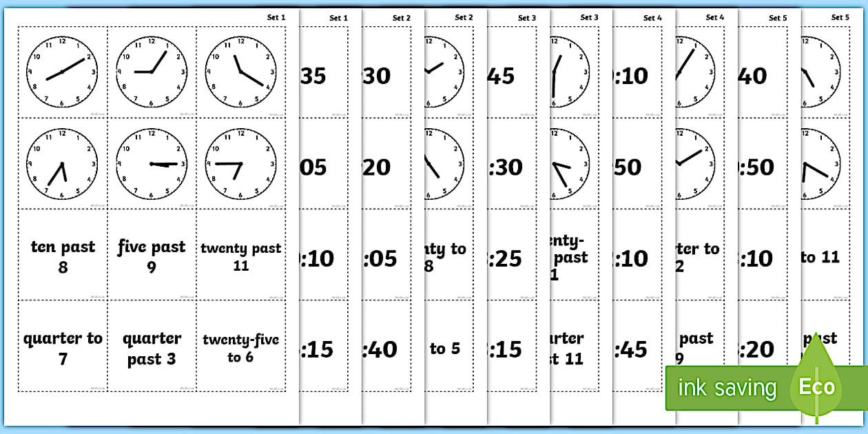 Editable Telling the Time - 24-hour Digital time and Analogue Matching ...