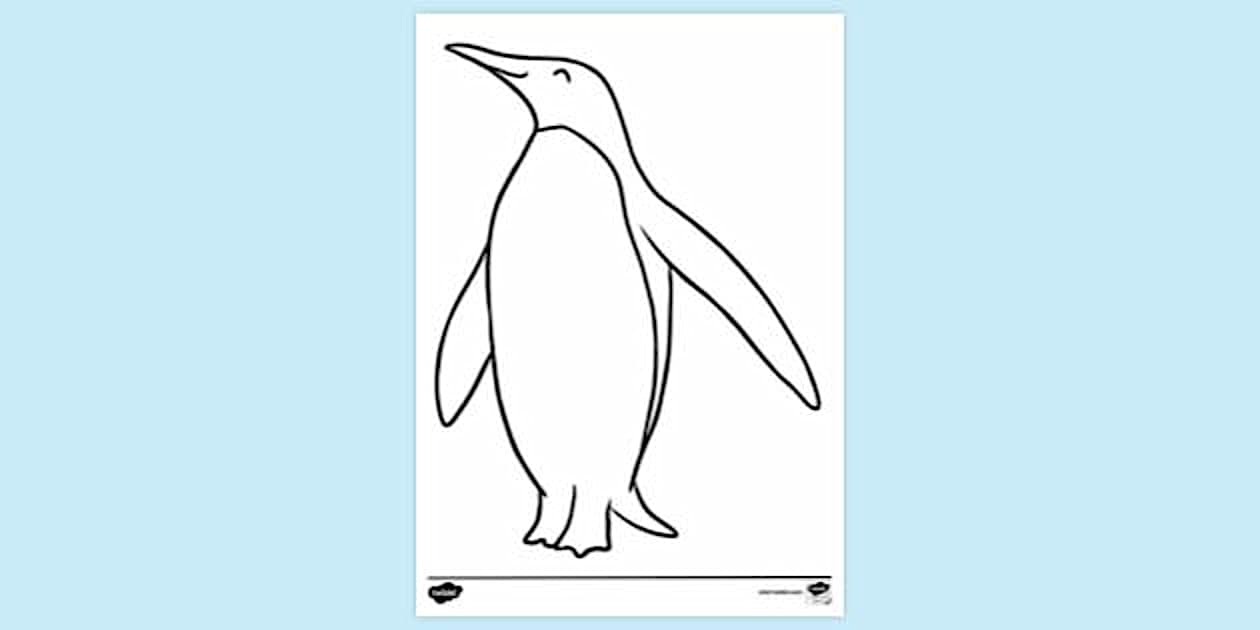 Penguin Colouring Sheet | Parents Home Teaching Support