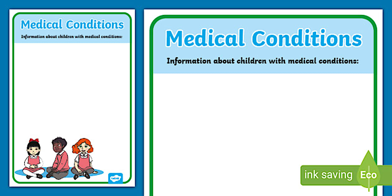 Pupil Medical Conditions Information Poster - Twinkl
