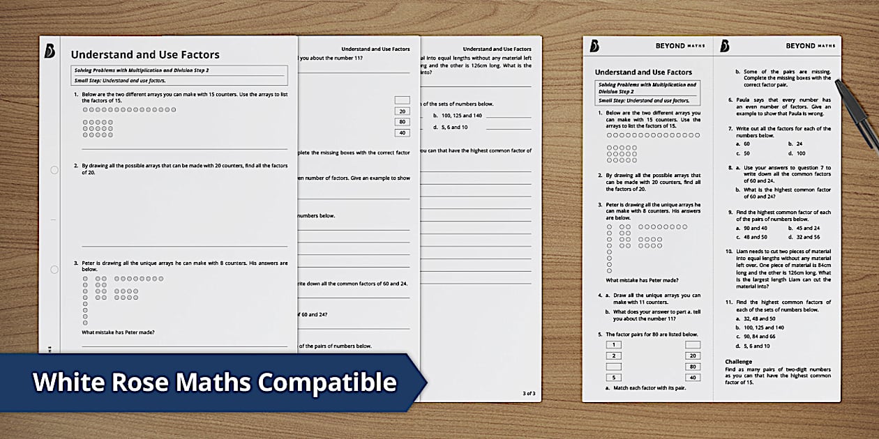 👉 Understand and Use Factors (Teacher-Made) - Twinkl