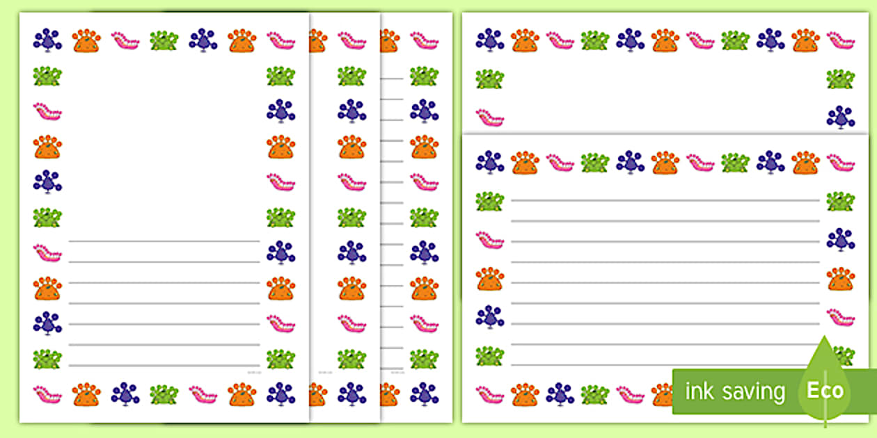Editable Germ Page Border (teacher made) - Twinkl