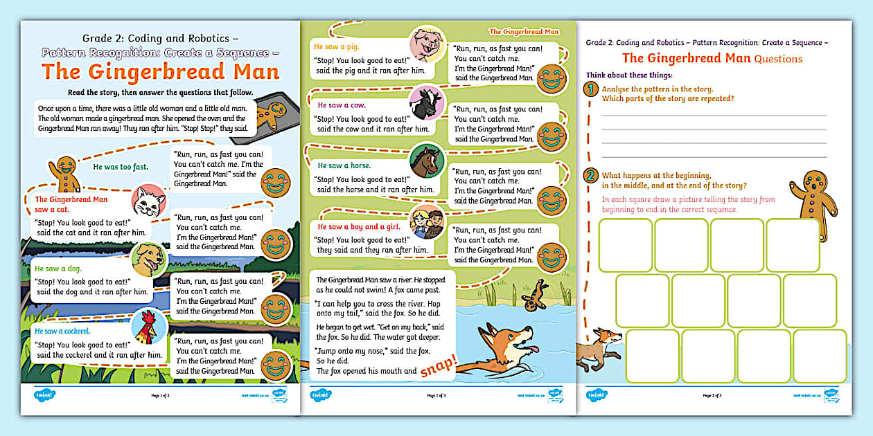Grade 2 Robotics and Coding The Gingerbread Man - Twinkl