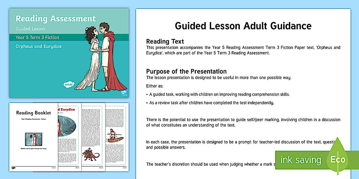 Year 5 Term 3 Fiction Reading Assessment Guided Lesson Teaching Pack