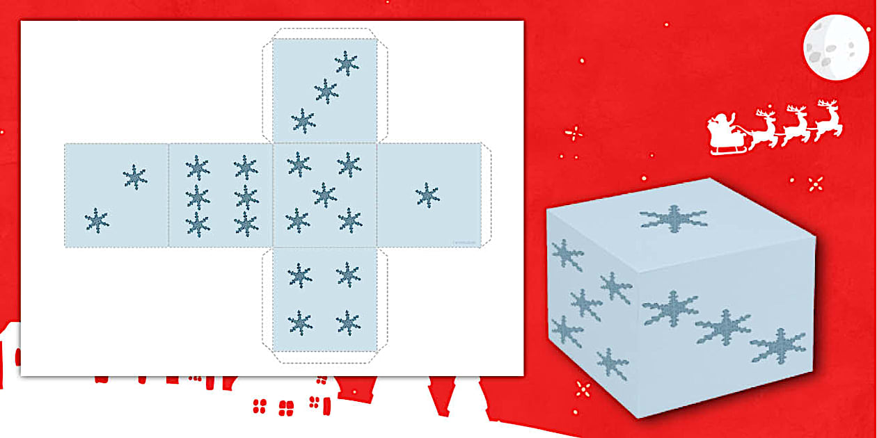 Christmas Snowflake Dice Net | Printable | Activity - Twinkl