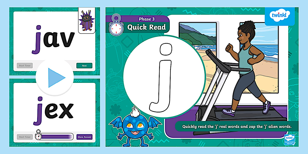 Phase 3 Quick Read j PowerPoint (teacher made) - Twinkl