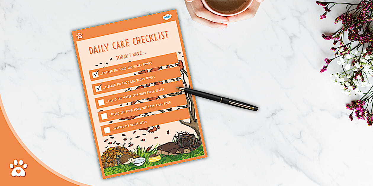 Feeding Hedgehogs - Daily Checklist - Wildlife - Twinkl Pets