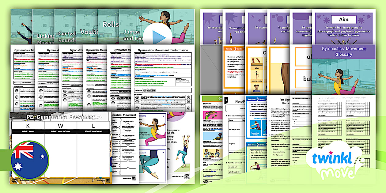 Move PE Year 6 Gymnastics: Movement Unit Pack (teacher made)