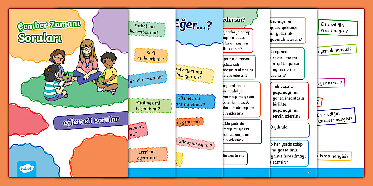 Eğlenceli 100 Çember Zamanı Soruları (teacher made)