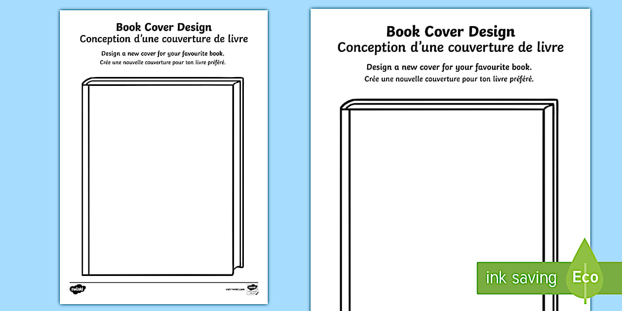 Editable Design a Book Cover Worksheet English/French