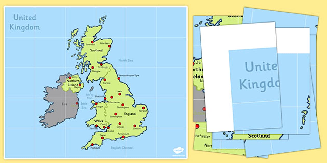 Bee Bot Mat UK Map (teacher made) - Twinkl