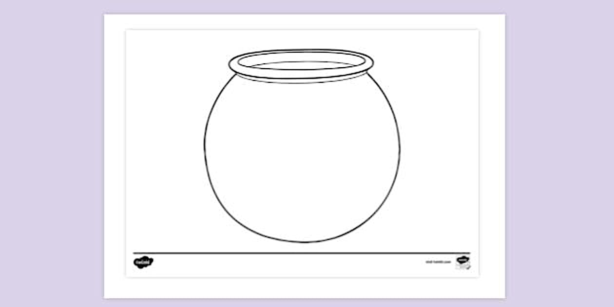 Fishbowl Colouring Sheet | Fishbowl Template PDF | Twinkl