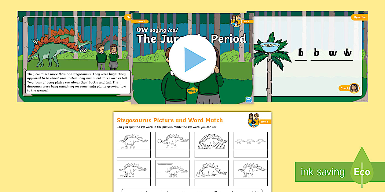 ‘ow’ and ‘oe’ saying /oa/ Lesson Pack - Level 5 Week 16 Lesson 2 ...