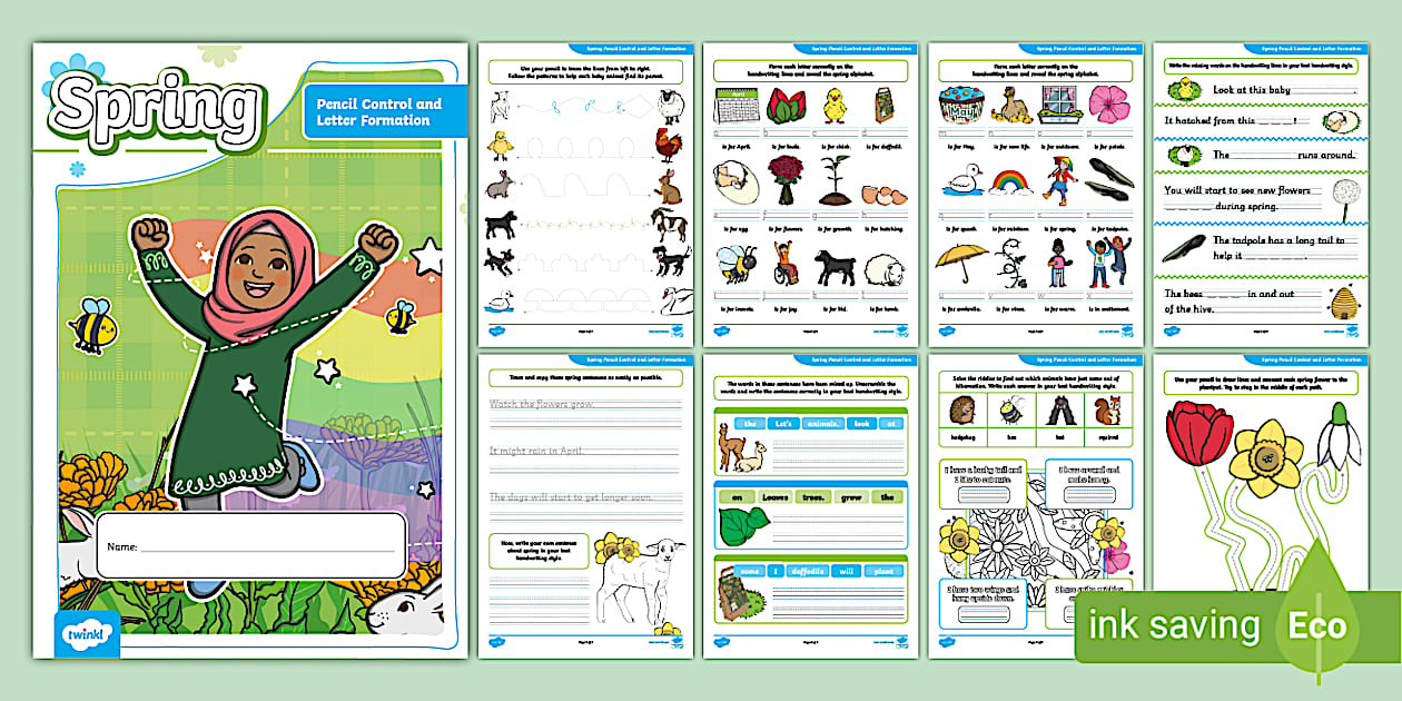 EYFS/KS1 Spring Handwriting Activity Booklet (teacher made)