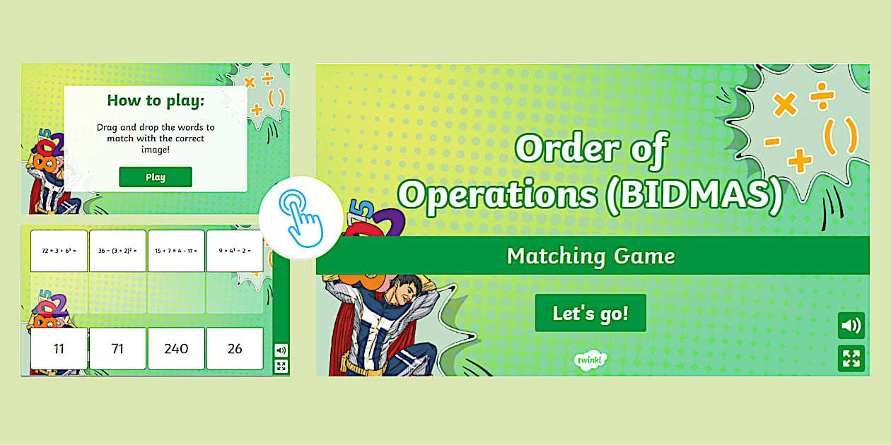 👉 Order of Operations (BIDMAS) Matching Game - KS2 Revision