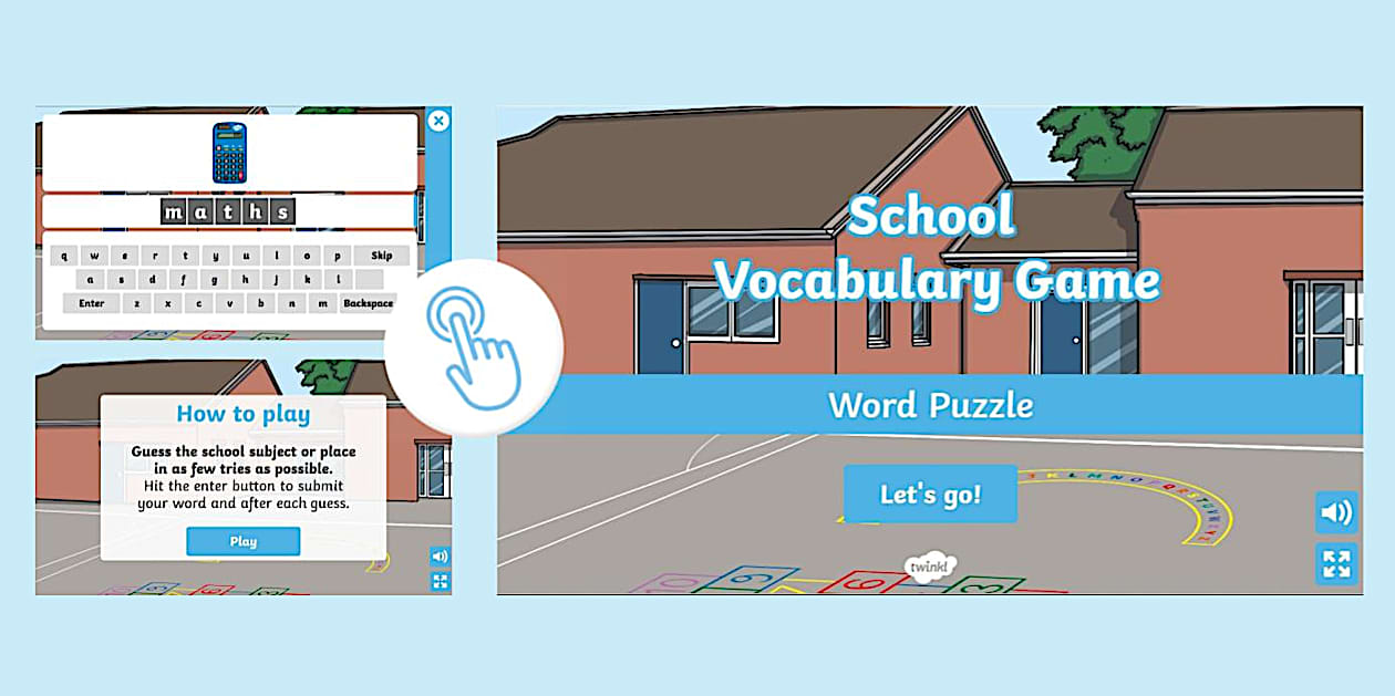 ESL School Vocabulary Game (professor feito) - Twinkl
