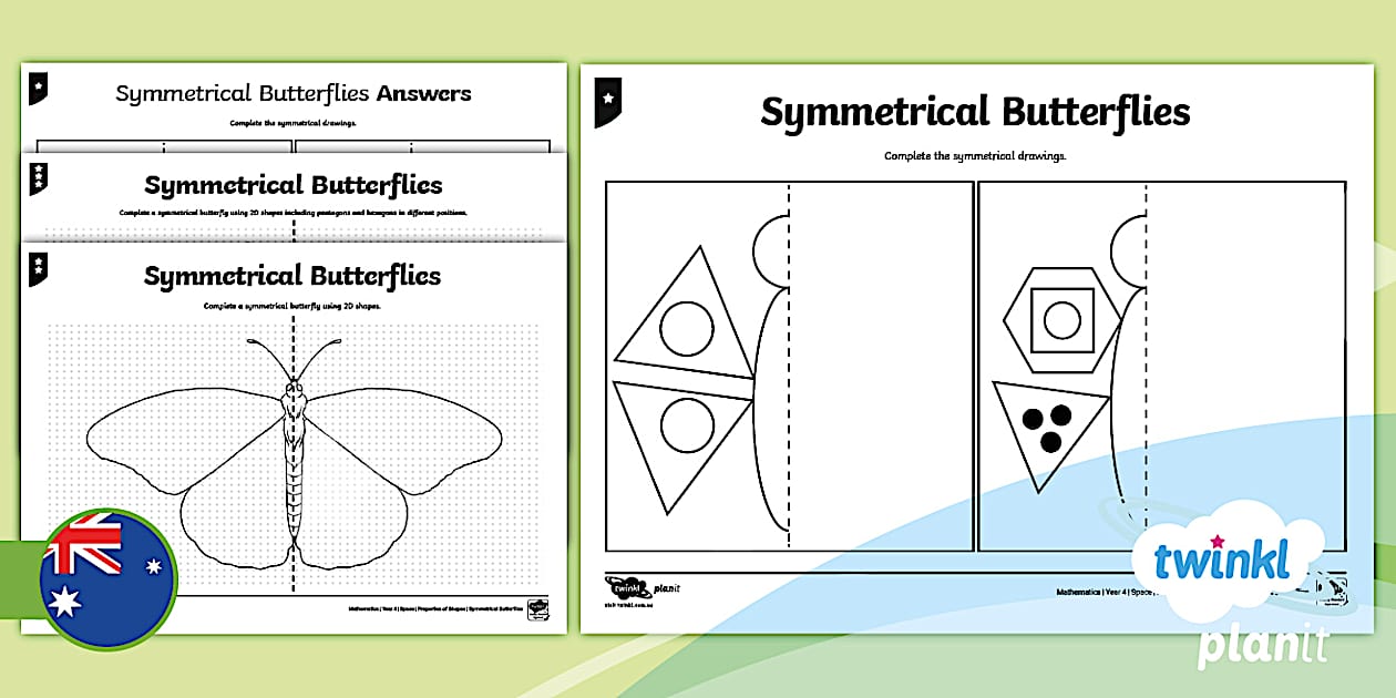 Year 4 Space: Symmetrical Butterflies Home Learning Tasks