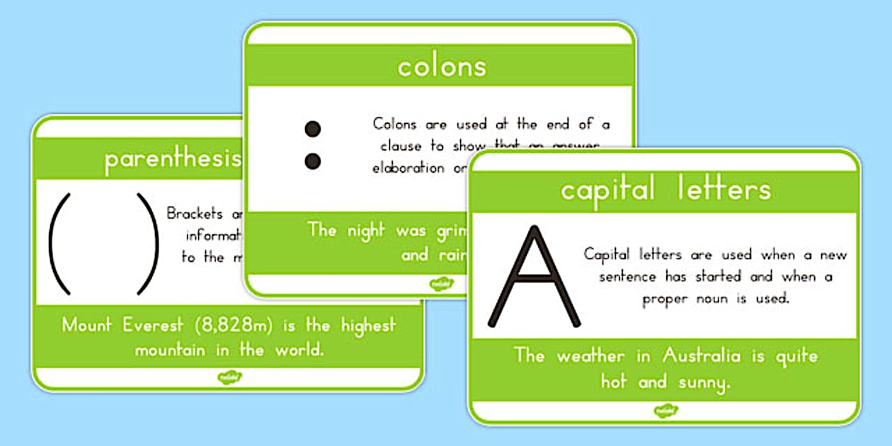 Editable Punctuation Display Posters (professor feito)