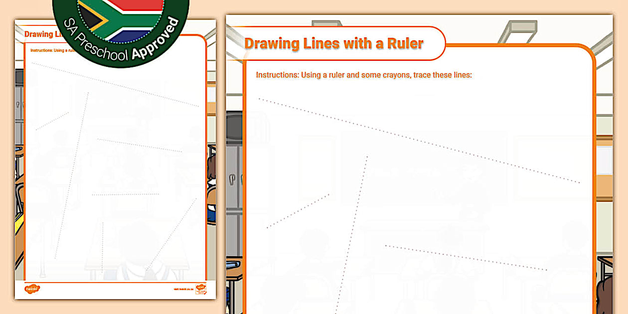 Drawing Lines with a Ruler (Teacher-Made) - Twinkl