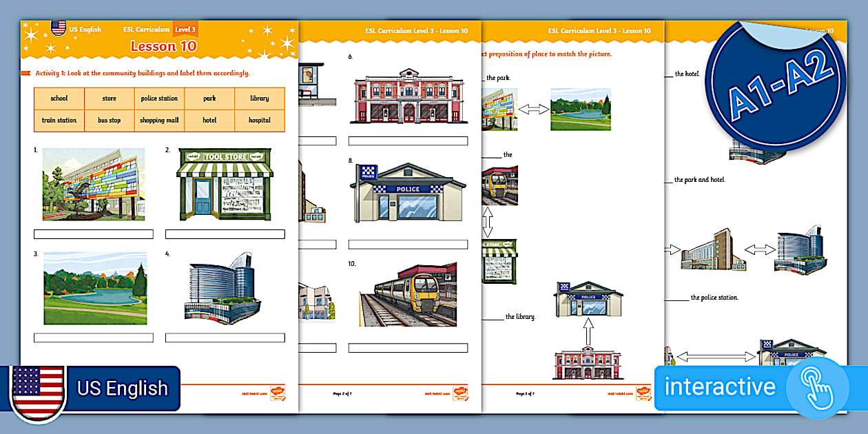 ESL Curriculum (US-English Version) Level 3, Lesson 10 Interactive ...