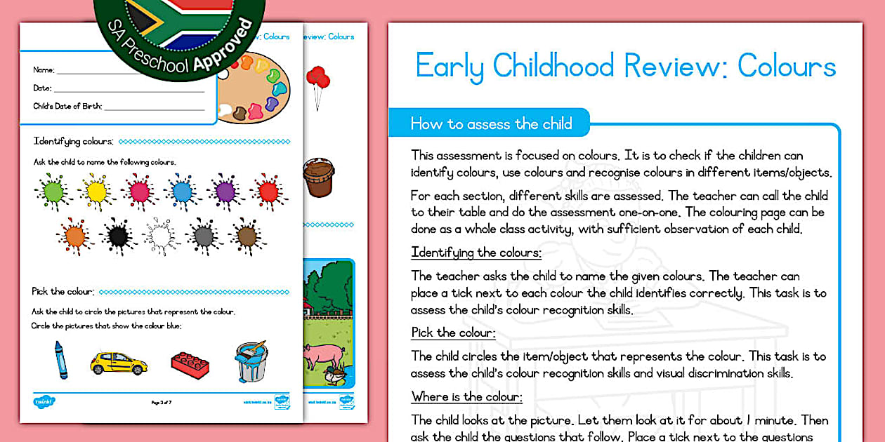 Preschool: Early Childhood Review: Numeracy - Colours