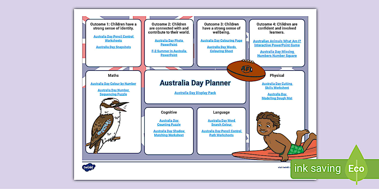 Australia Day Planner (teacher made) - Twinkl