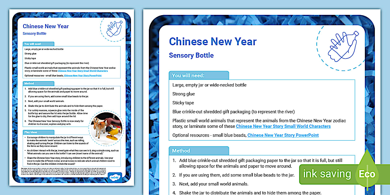 Chinese New Year Sensory Bottle | Twinkl (teacher made)