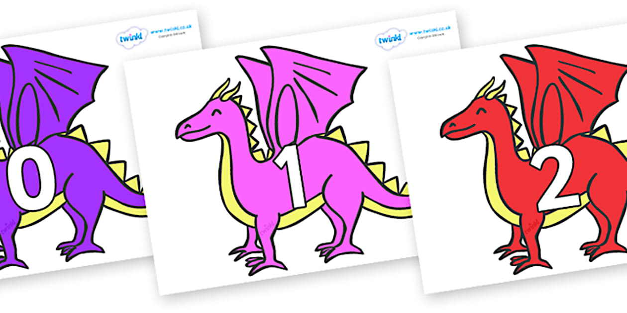 Numbers 0-100 on Dragons (teacher made) - Twinkl