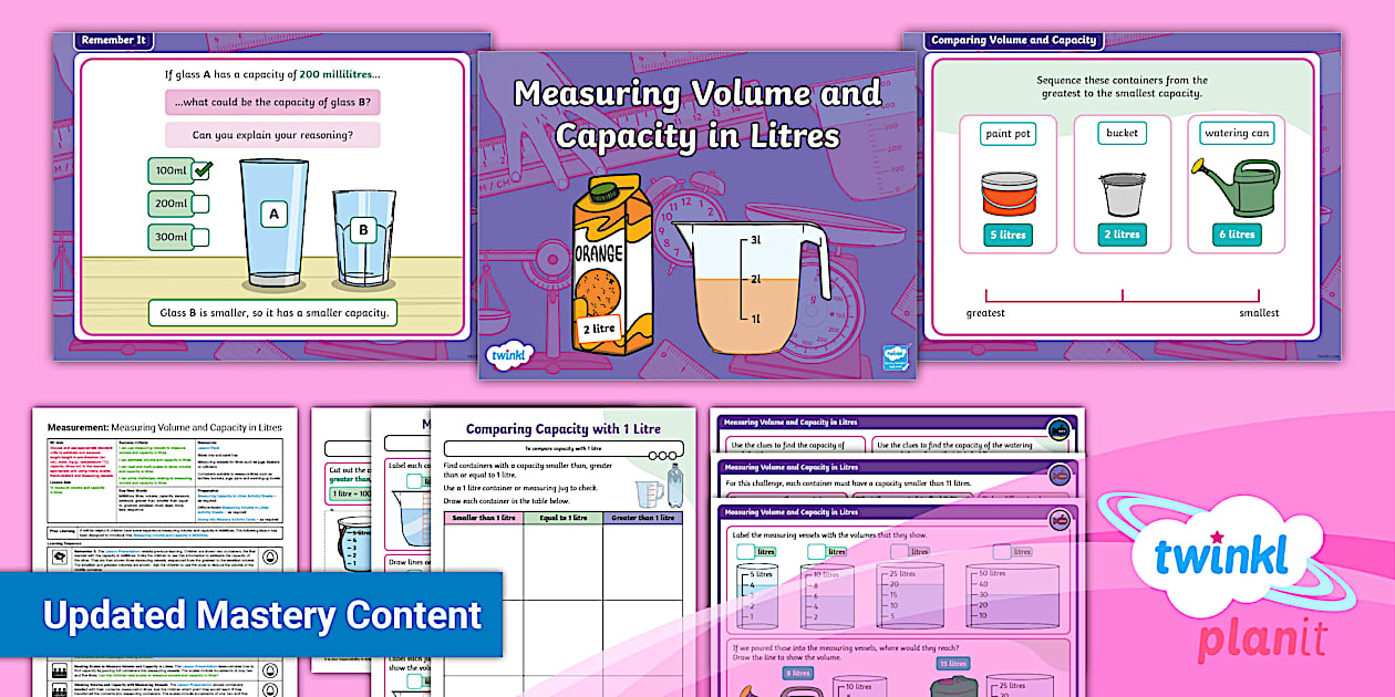 👉 Y2 Planit Maths Volume and Capacity Lesson 3 - Twinkl