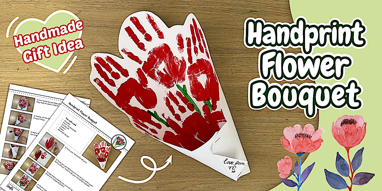 Handprint Flower Bouquet Craft