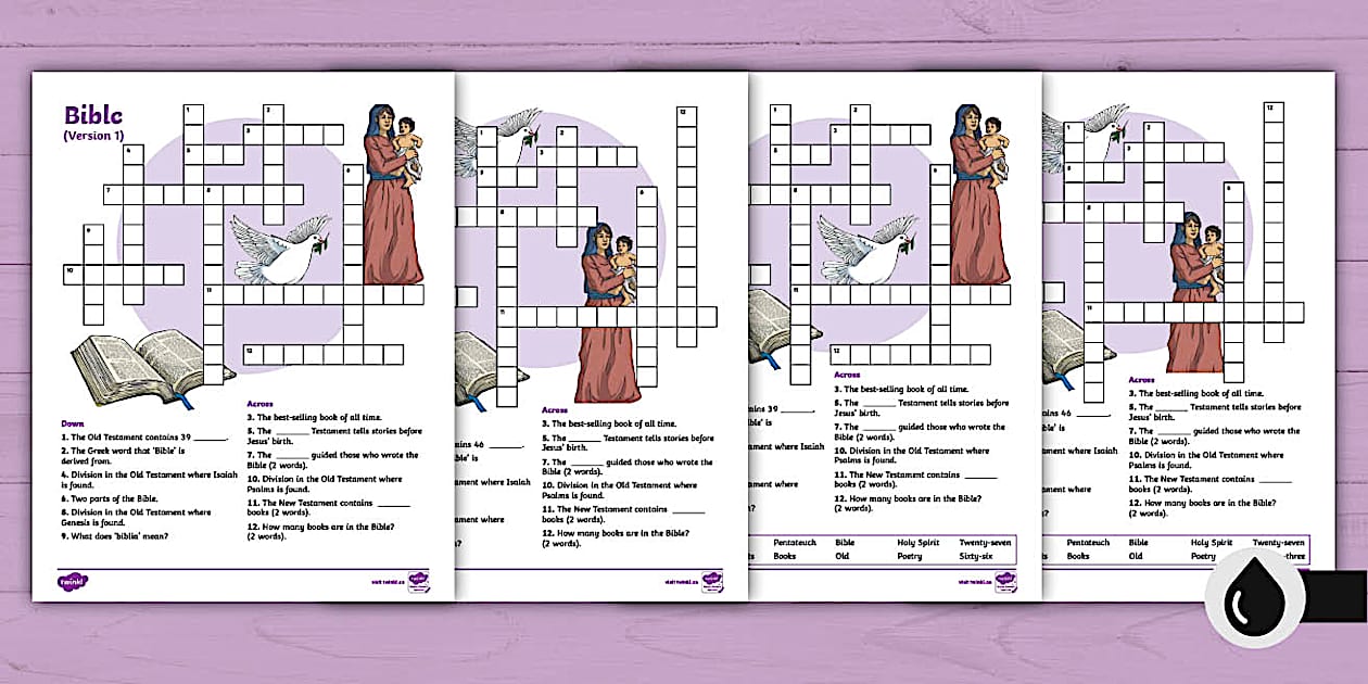 Bible Crossword Printable Activity | Twinkl Education