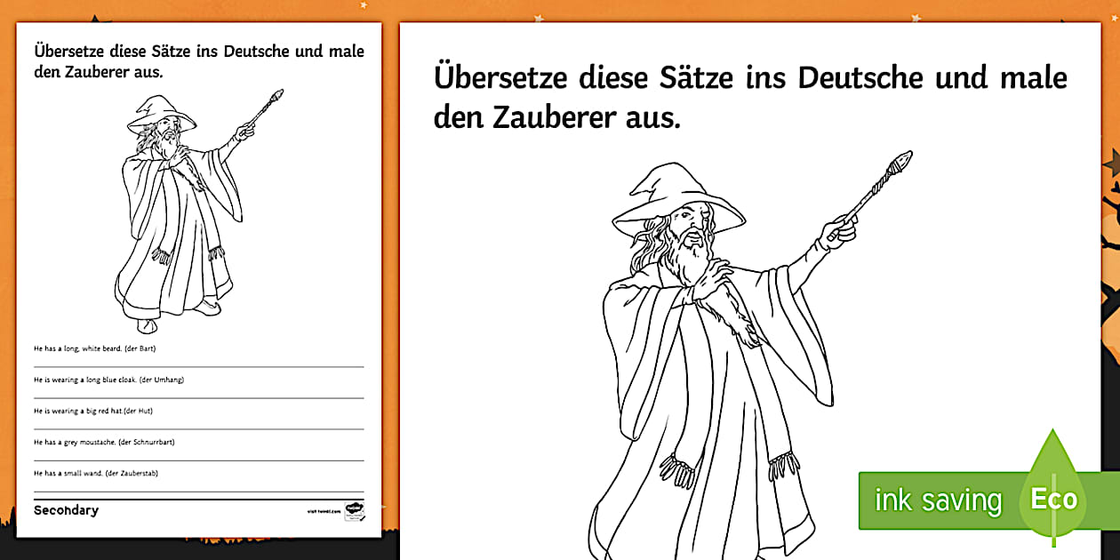Wizard Translation Worksheet / Worksheet (teacher made)