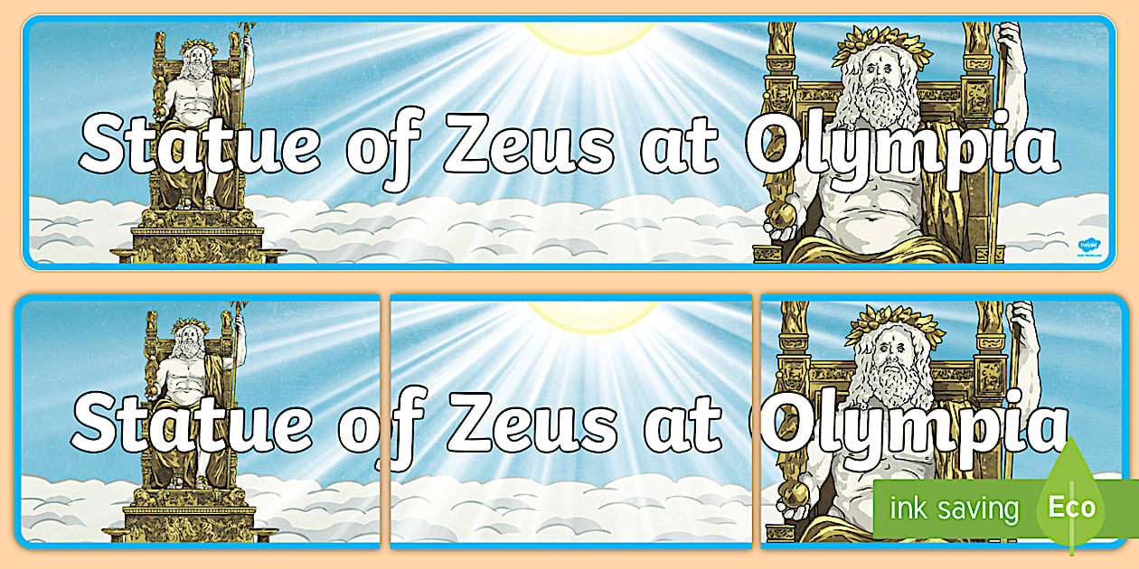 Statue of Zeus at Olympia Display Banner (teacher made)