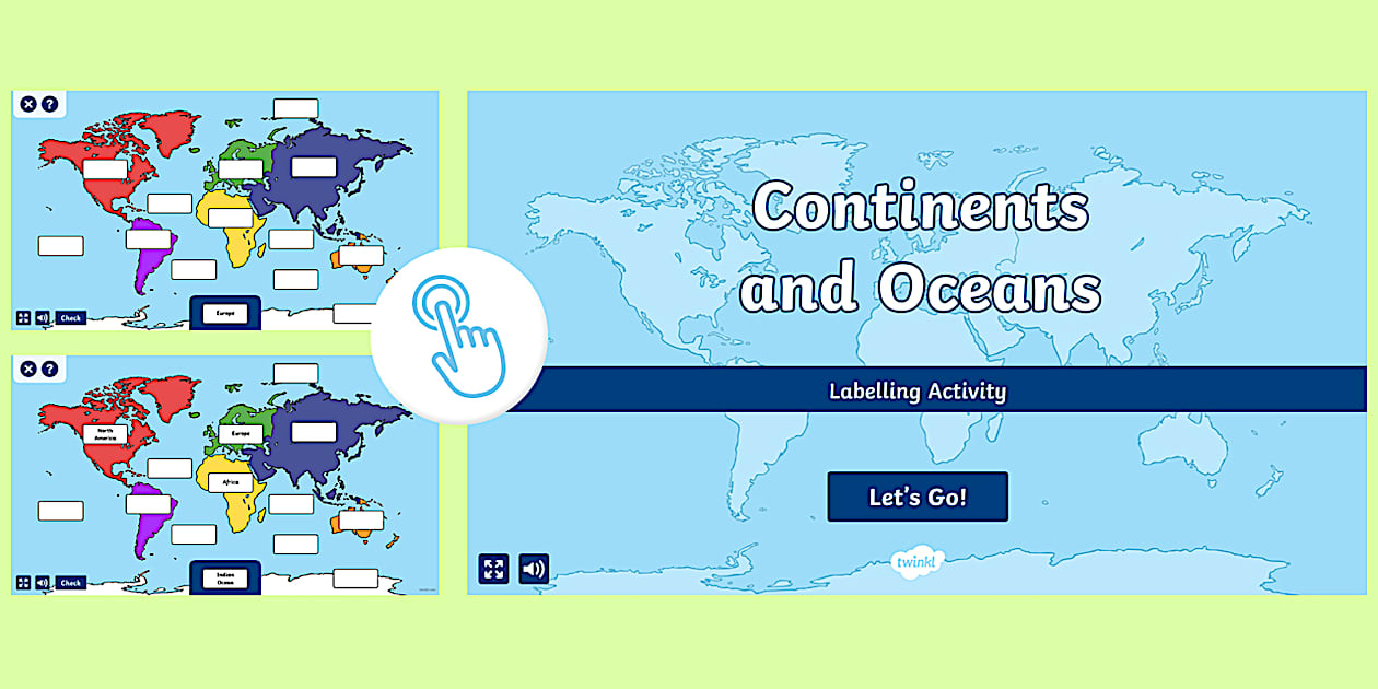 Interactive World Map Labelling Activity | Twinkl Go!