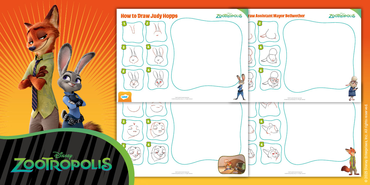 Zootropolis: How to Draw Characters Activity