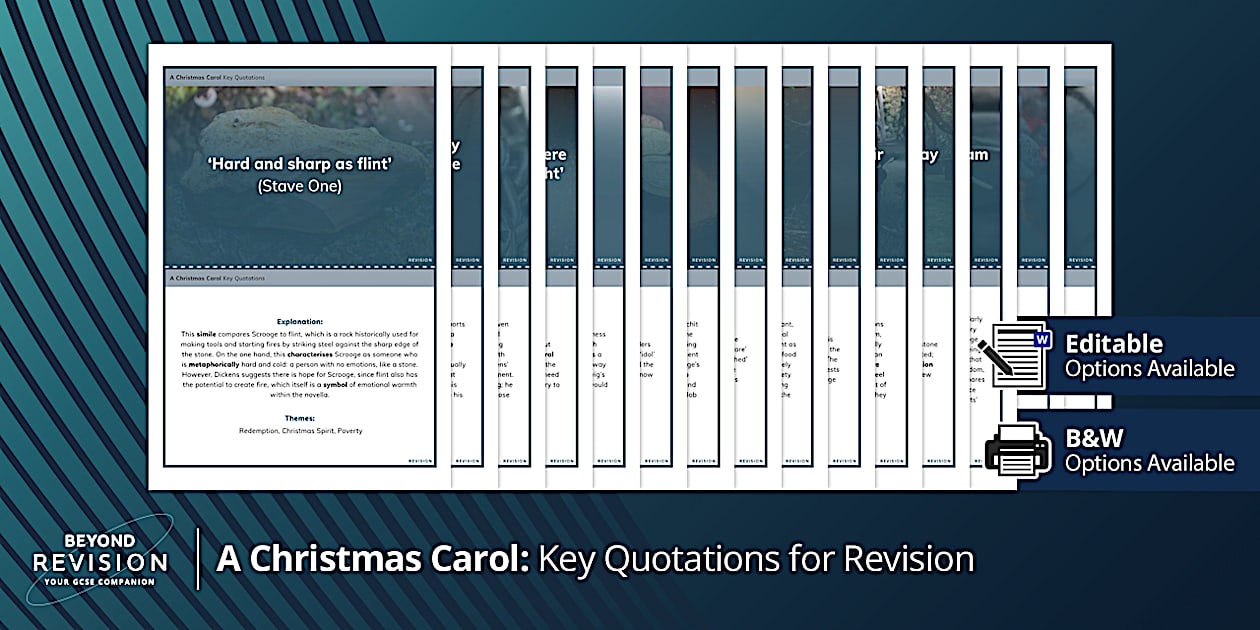 A Christmas Carol: Key Quotations for Revision - Twinkl