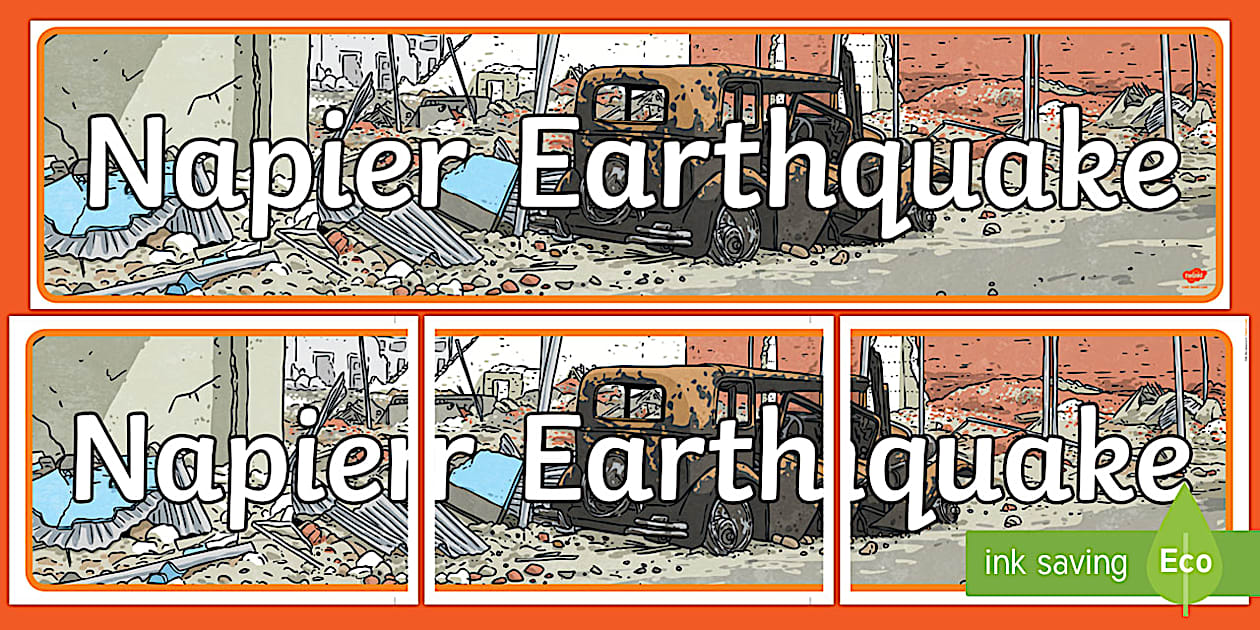 Napier Earthquake Banner (teacher made) - Twinkl