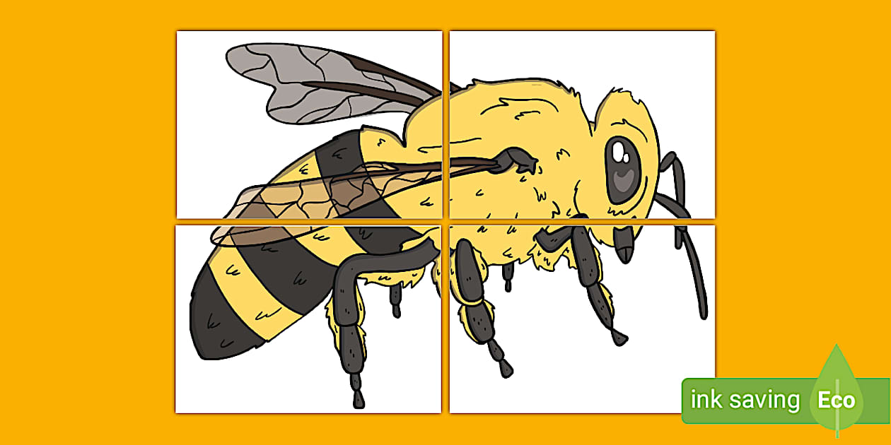 Extra Large Display Bee Cut-Out (teacher made) - Twinkl