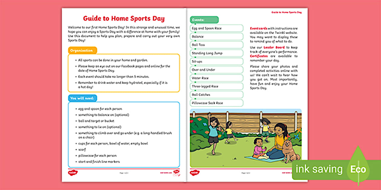Home Sports Day Ideas - Great Teacher-Made Guide with Tips
