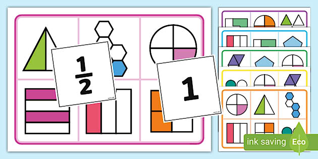 Year 2 Fractions Bingo - Maths (teacher made) - Twinkl