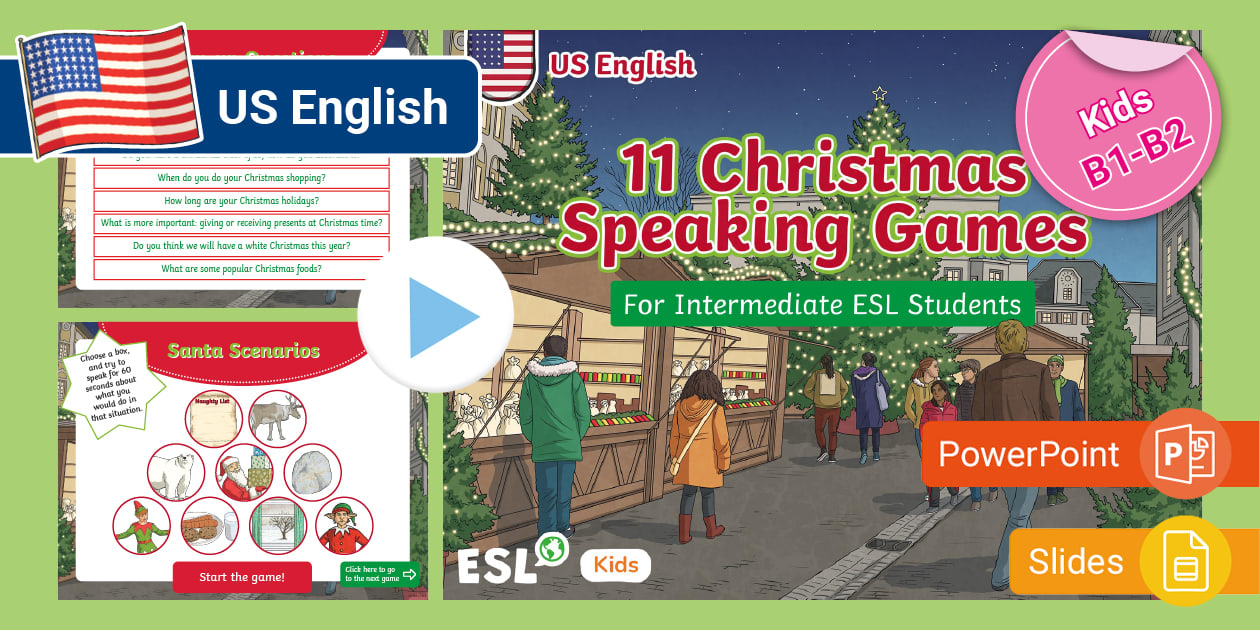11 Christmas Speaking Games for Intermediate Learners {ESL}
