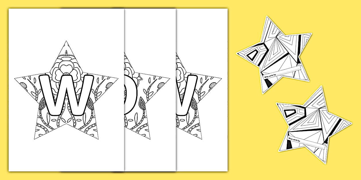 * NEW * Our Wow Work Star Display Shapes - Twinkl