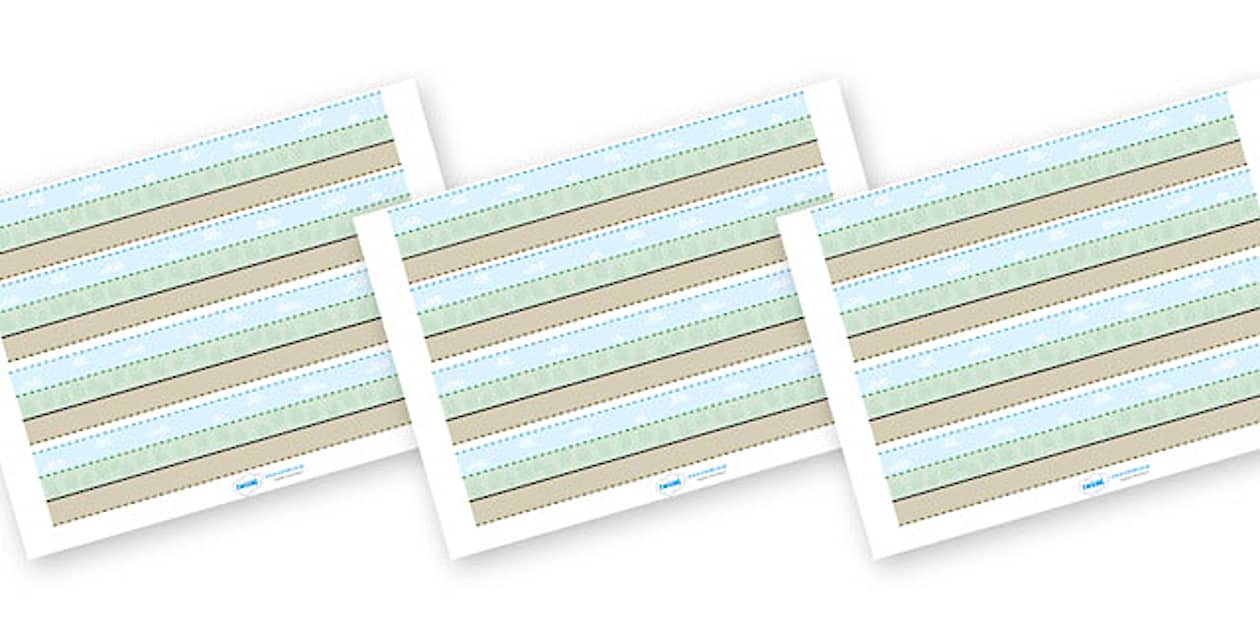 Small Line Guide (Ground, Grass and Sky - Images) - Twinkl